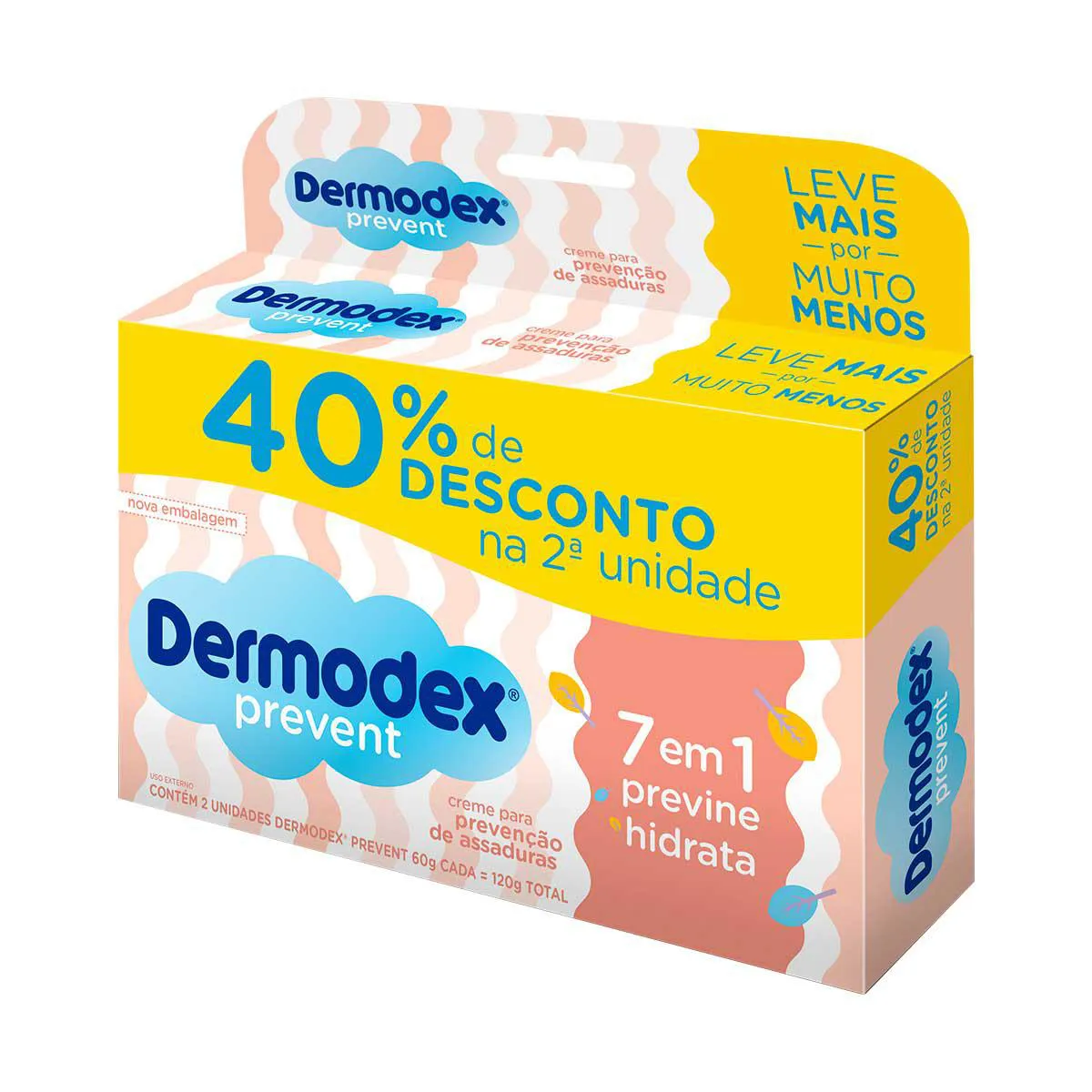 Kit Pomada para Prevenção de Assadura Dermodex Prevent 2 uni. | Droga Raia