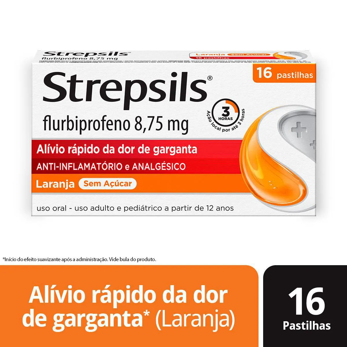 Pastilha Strepsils Laranja 16 unidades: Encontre online | Droga Raia
