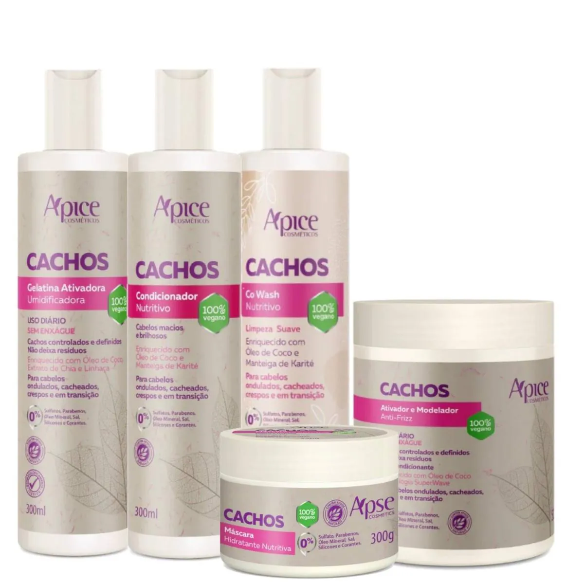 APICE KIT CACHOS TRATAMENTO COMPLETO (5 PRODUTOS) | Droga Raia | Droga Raia