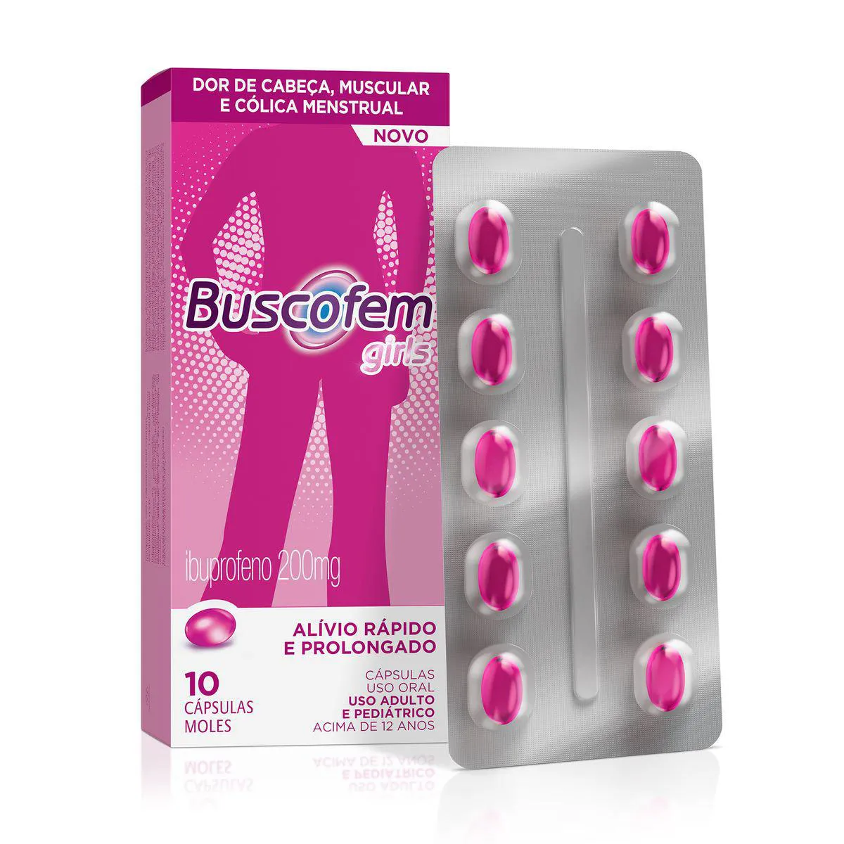 BUSCOFEM GIRLS 200MG 10 CAPSULAS 1058287 | Drogasil