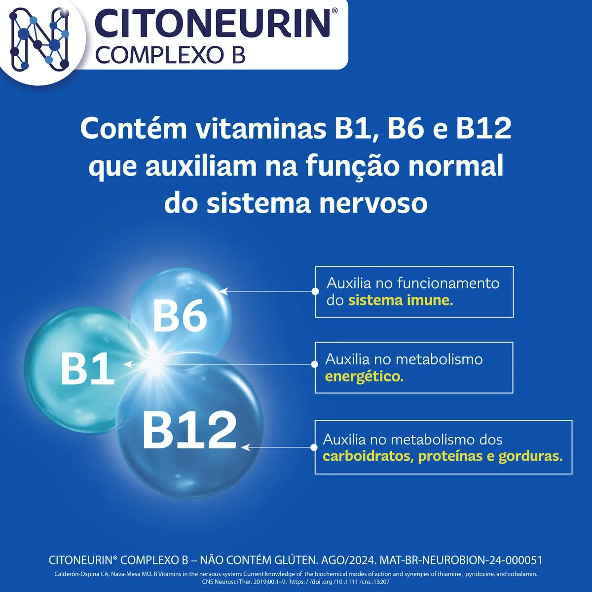 CITONEURIN COMPLEXO B 60 CAPSULAS 1144969 | Drogasil CITONEURIN COMPLEXO B 60 CAPSULAS 1144969 | Drogasil
