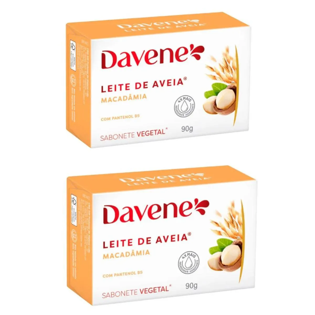 Kit C/2 Sabonetes Davene Leite de Aveia Macadamia 90G 1361784 | Drogasil