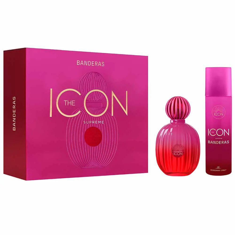 Coffret Banderas Kit - Perfume The Icon Woman Supre + Dêo Colônia ...