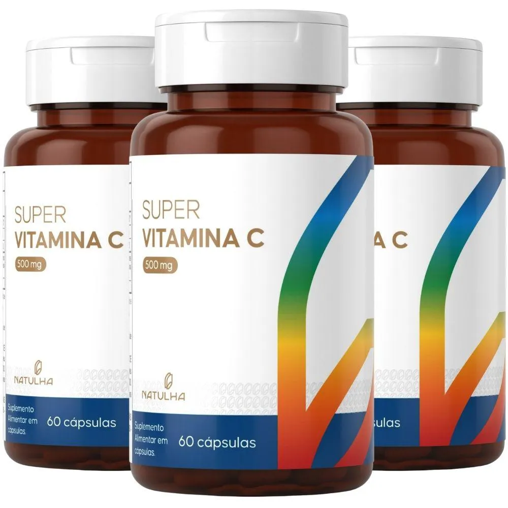 Kit 3X Super Vitamina C 60 Capsulas - Natulha 1407077 | Drogasil