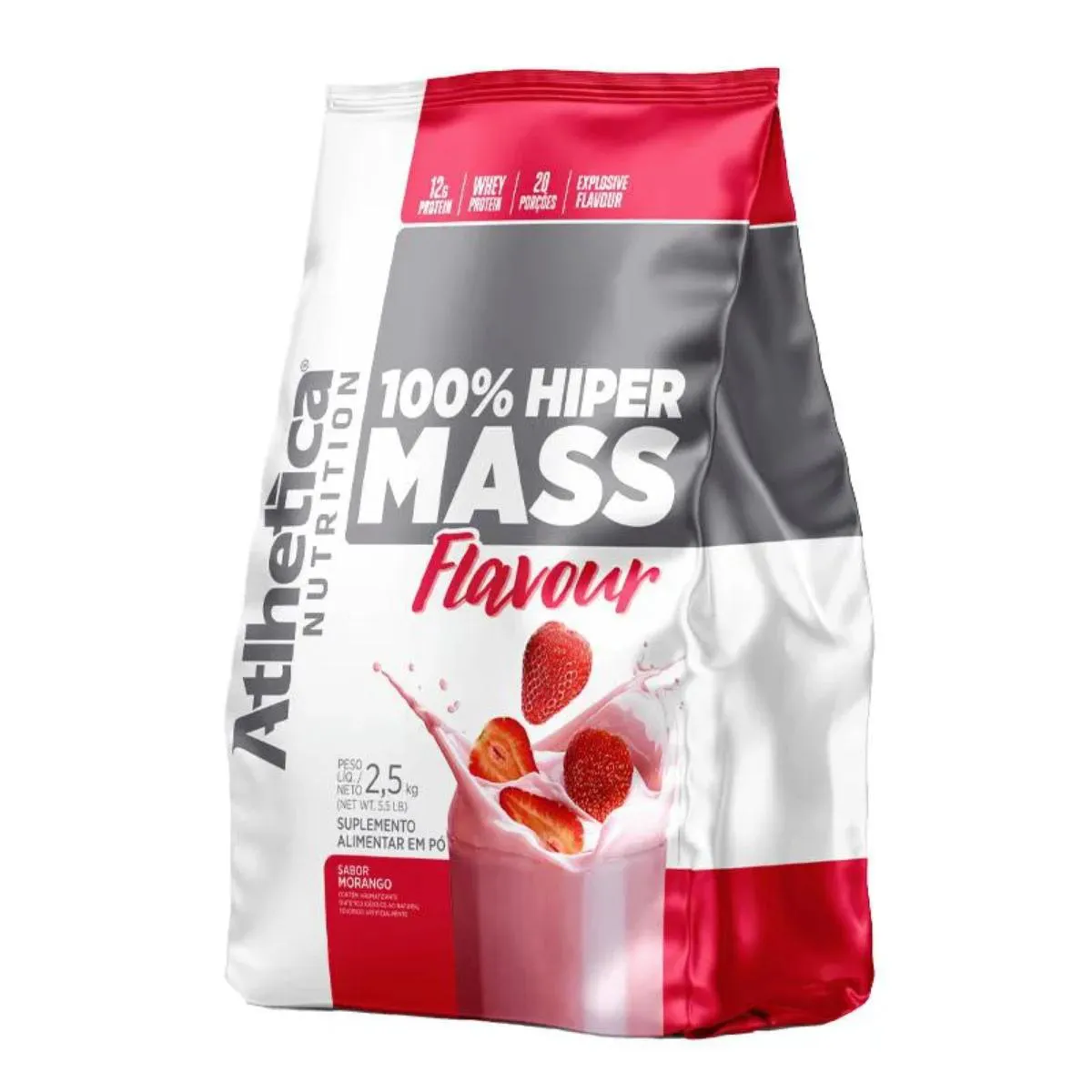 Hiper Mass 100% Flavour Morango 2.5Kg - Atlhetica Nutrition 1407219 ...