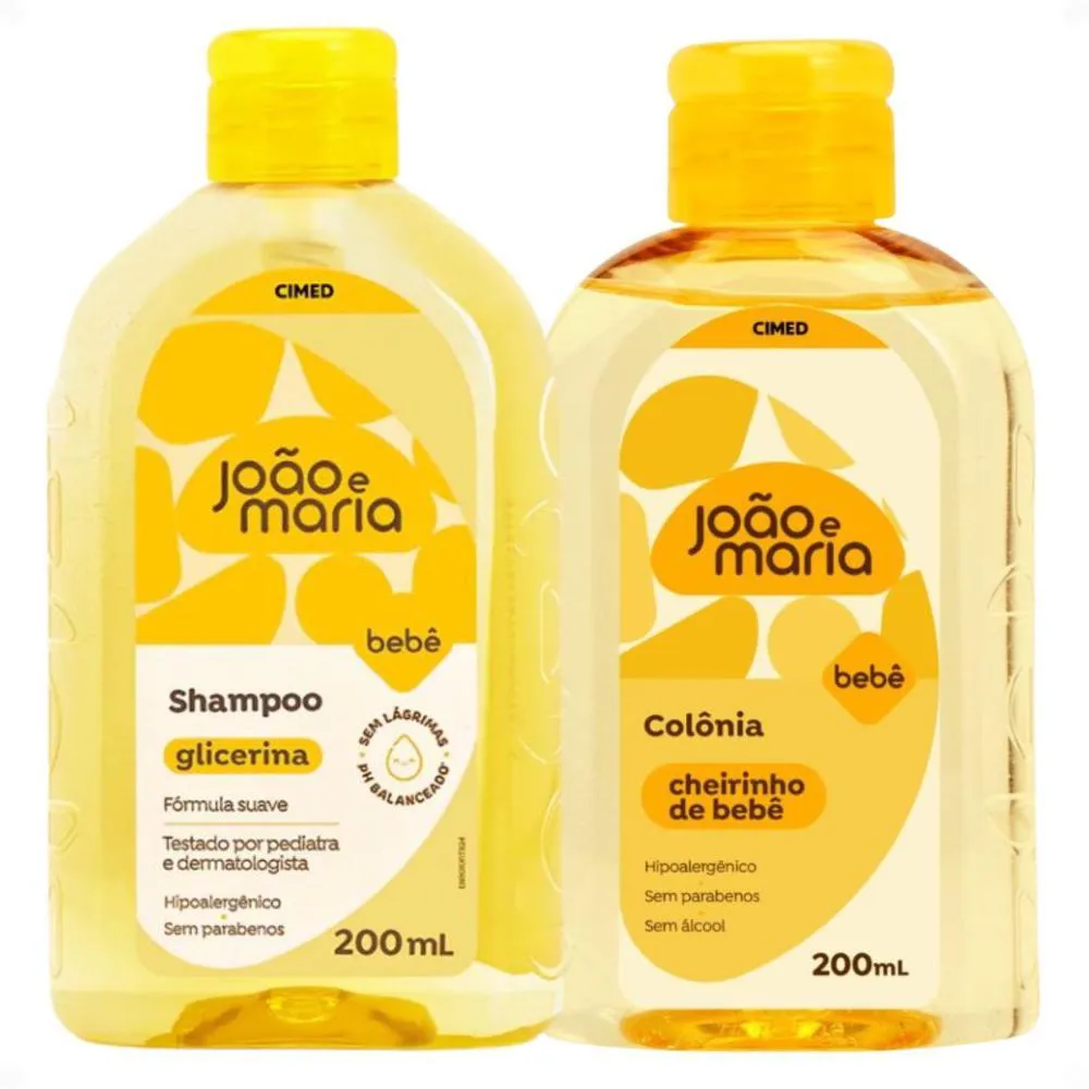 Kit Cimed Bebê João e Maria: Shampoo e Colônia 200Ml | Drogasil | Drogasil