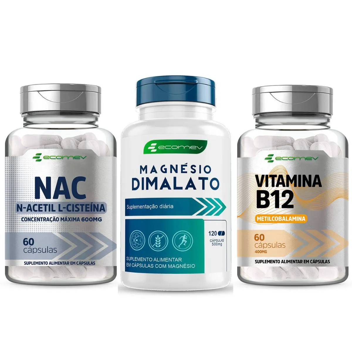 Kit Nac Acetilcisteina + B12 Metilcobalamina + Magnesio Dimalato ...