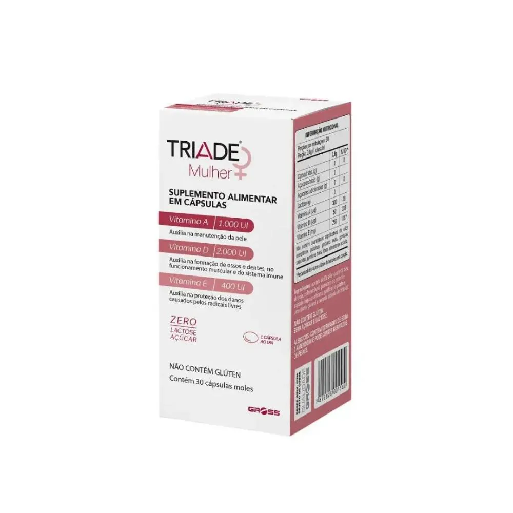 Triade Mulher Suplemento 30 Capsulas Moles - Gross 1426734 | Droga Raia