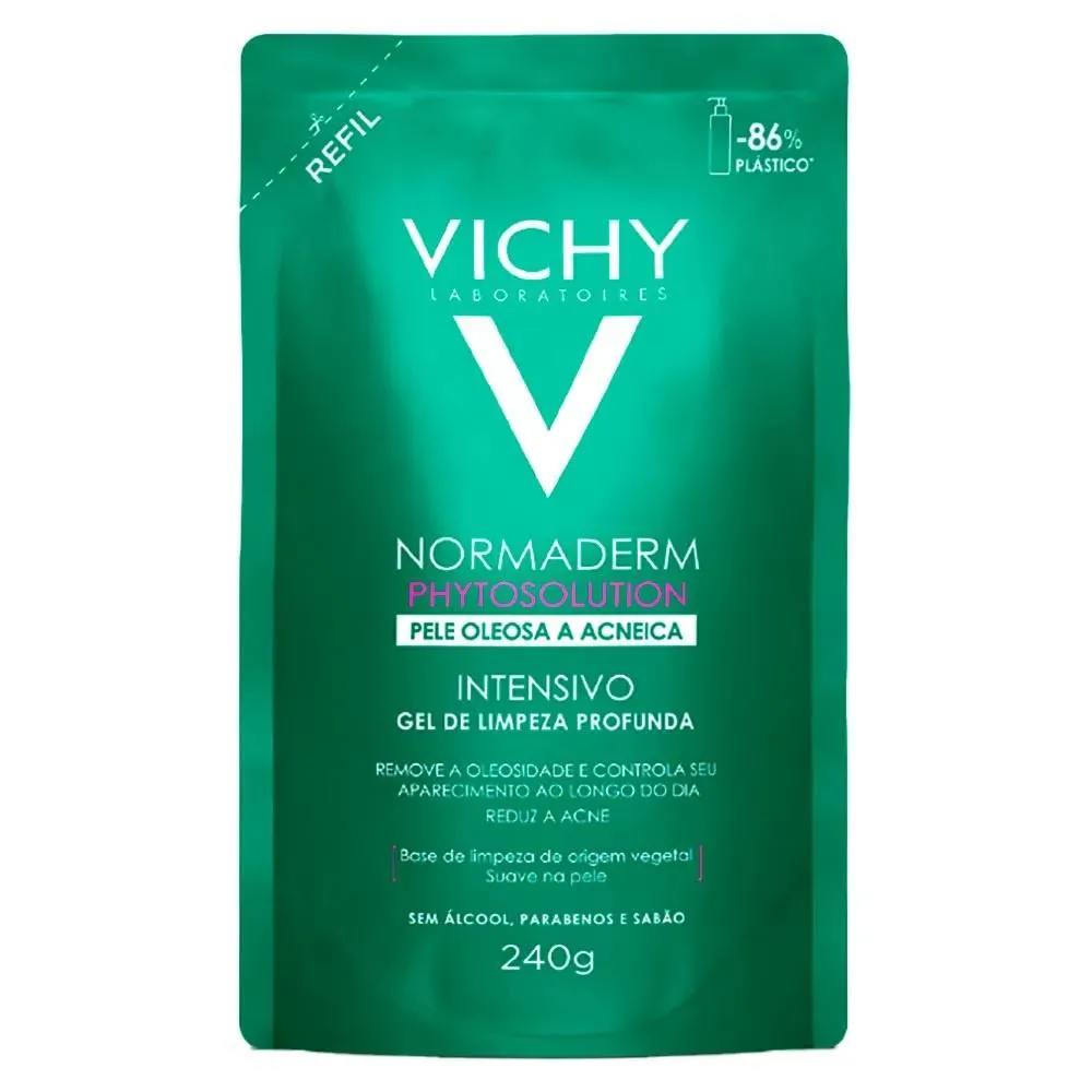 Normaderm Refil Gel de Limpeza Phytosolution Vichy 240G | Drogasil ...
