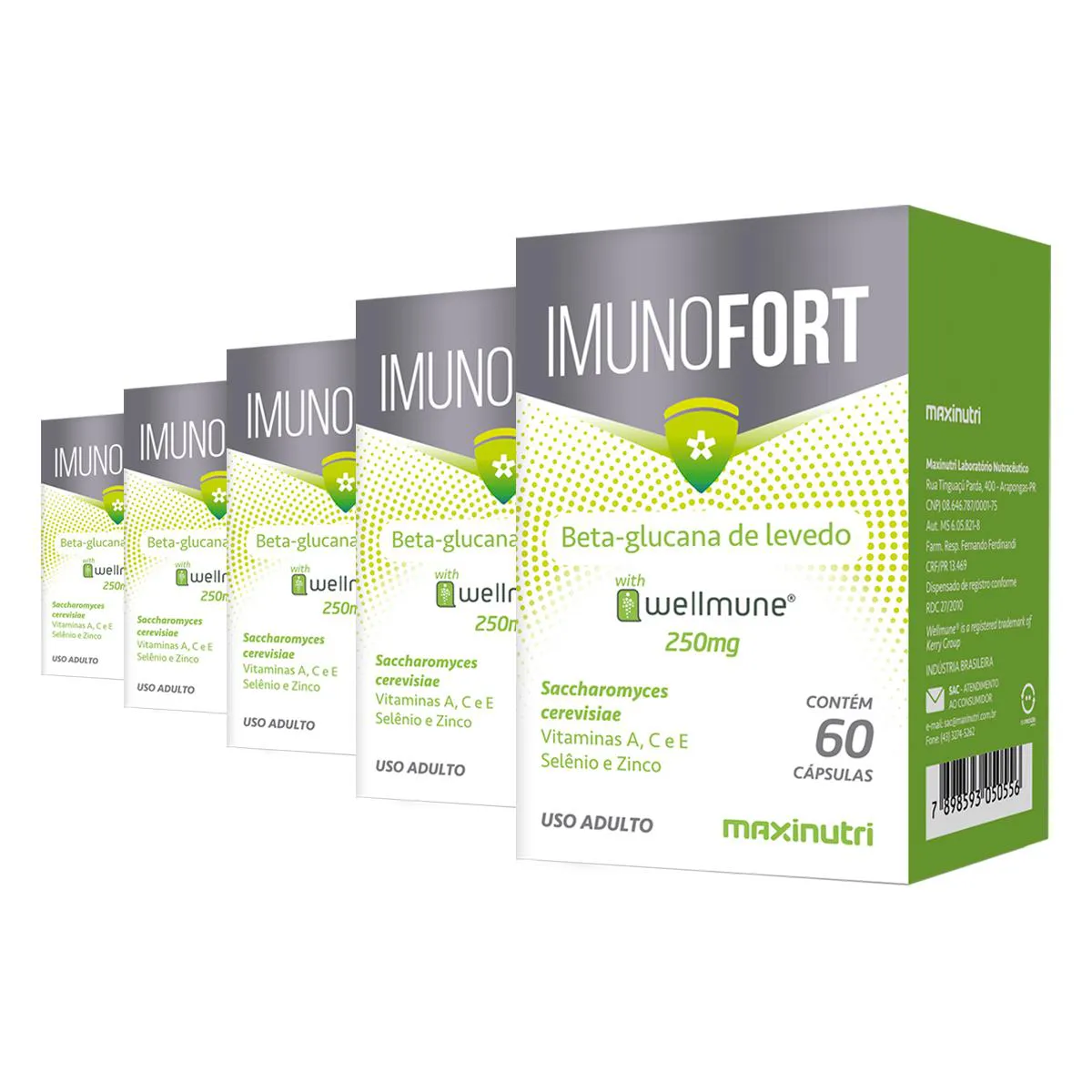 Kit 5 Imunofort Wellmune Maxinutri 60 Cápsulas | Drogasil | Drogasil
