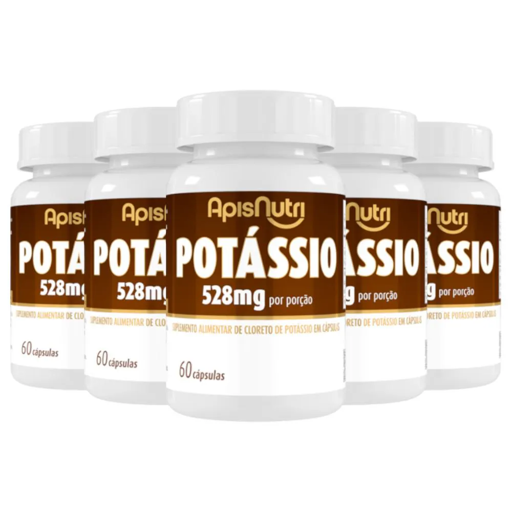 Kit 5 Suplemento Mineral de Potassio Apisnutri 60 Capsulas 1439965 ...