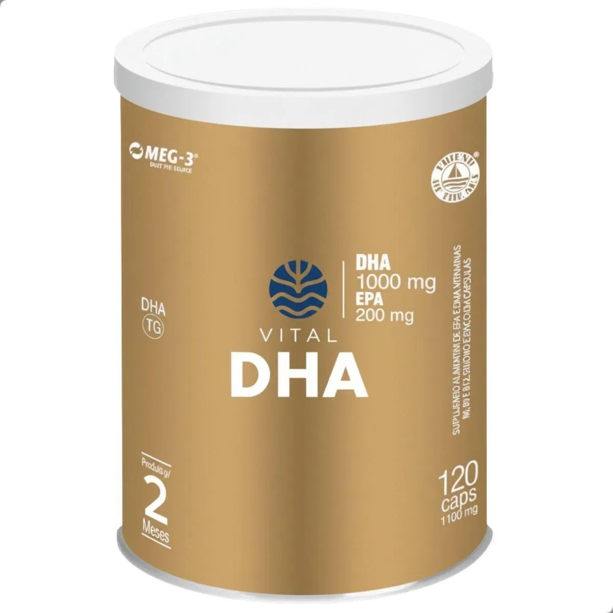 Omega Dha 1000Mg Dha 200Mg Epa 120 Caps - Vital Atman Natural 1442534 ...