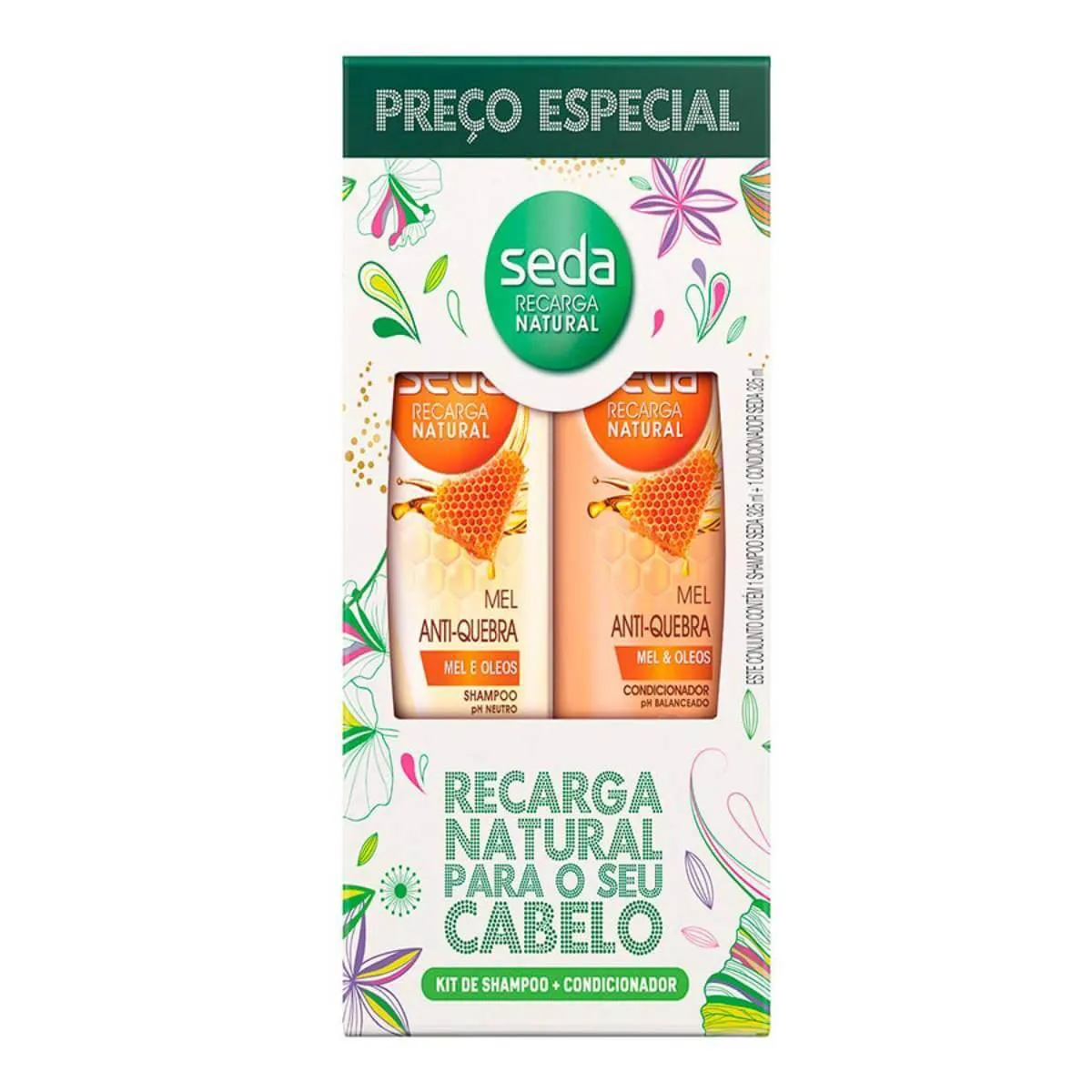 Kit Seda Mel Antiquebra Shampoo + Condicionador com 325ml cada ...