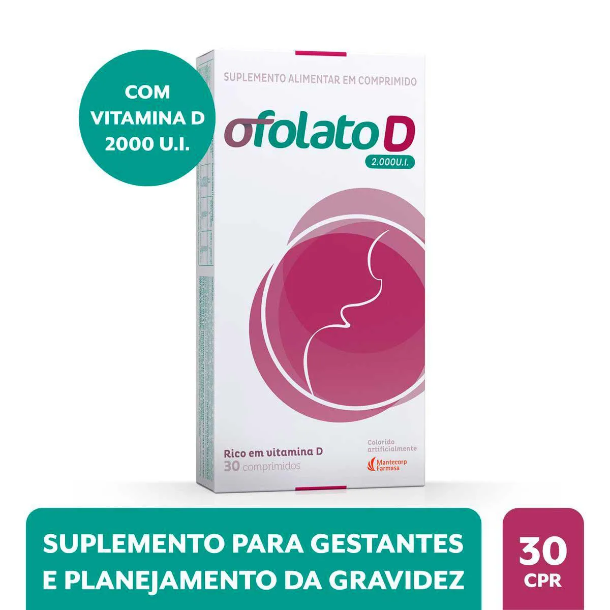 Suplemento de Vitamina D Ofolato D 2.000UI com 30 comprimidos | Drogasil