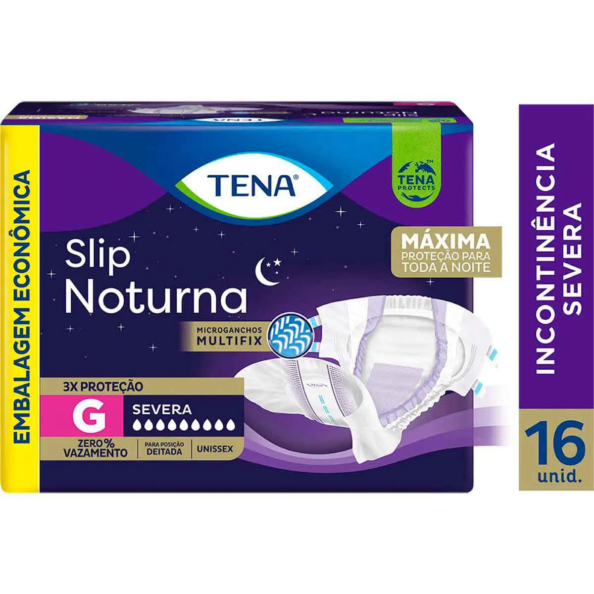Fralda Geriátrica Tena Slip Noturna G Incontinência Urinária: oferta ...
