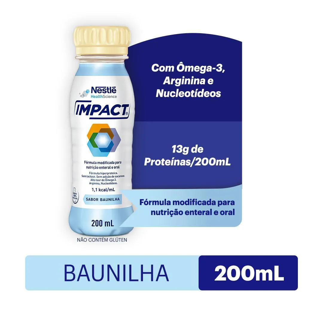 Suplemento Alimentar Nestlé Impact Sabor Baunilha 200ml | Drogasil
