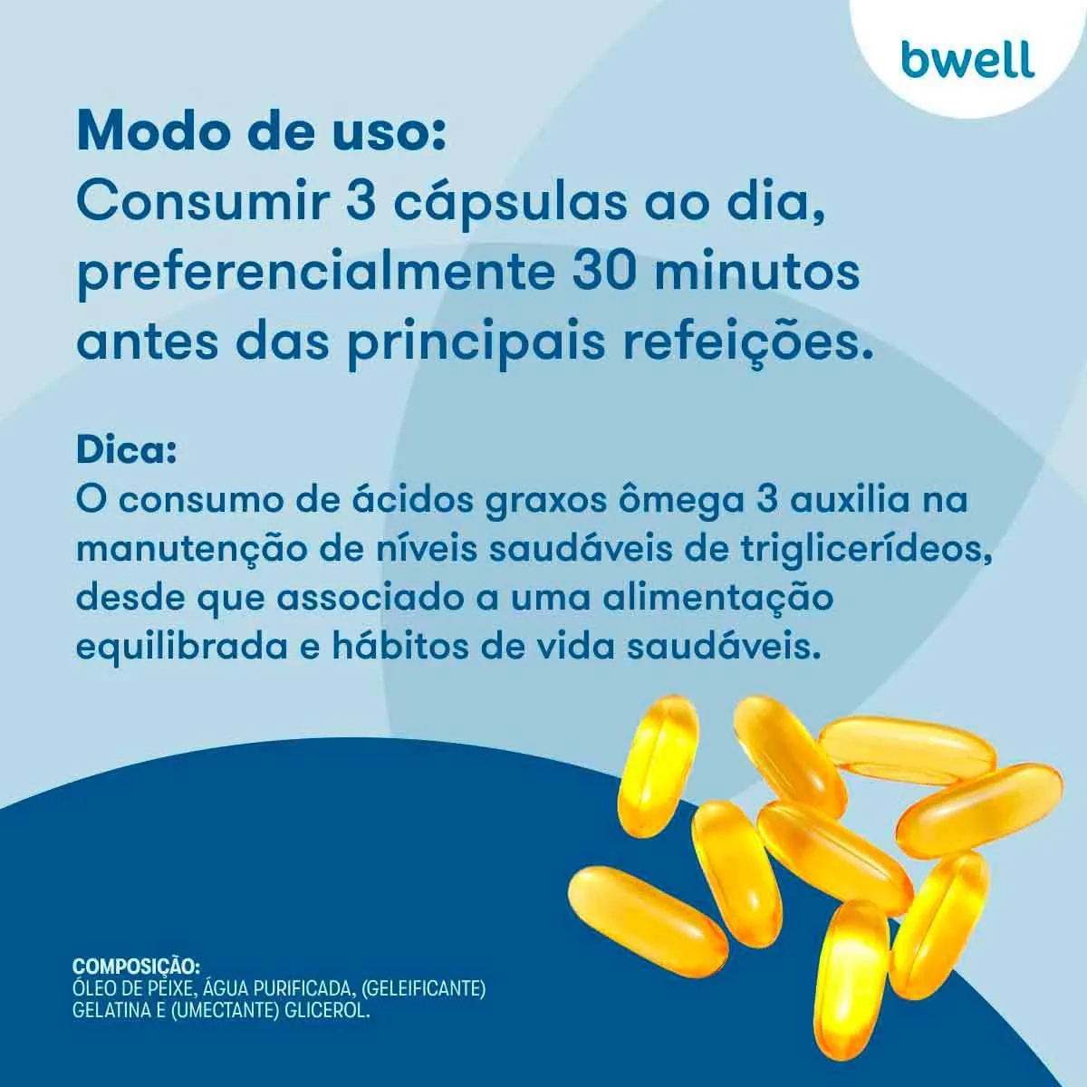Suplemento Alimentar Ômega 3 Plus BWell 120 cápsulas - preço | Drogasil
