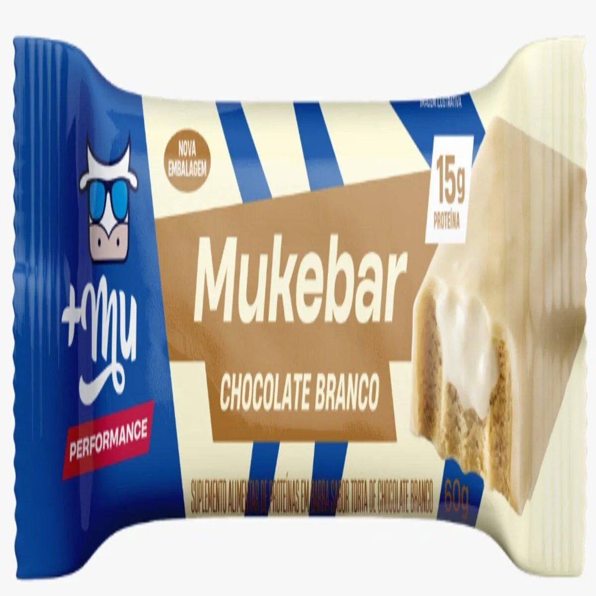 Barrinha de Proteína Mukebar +MU chocolate branco: Preço online | Droga ...