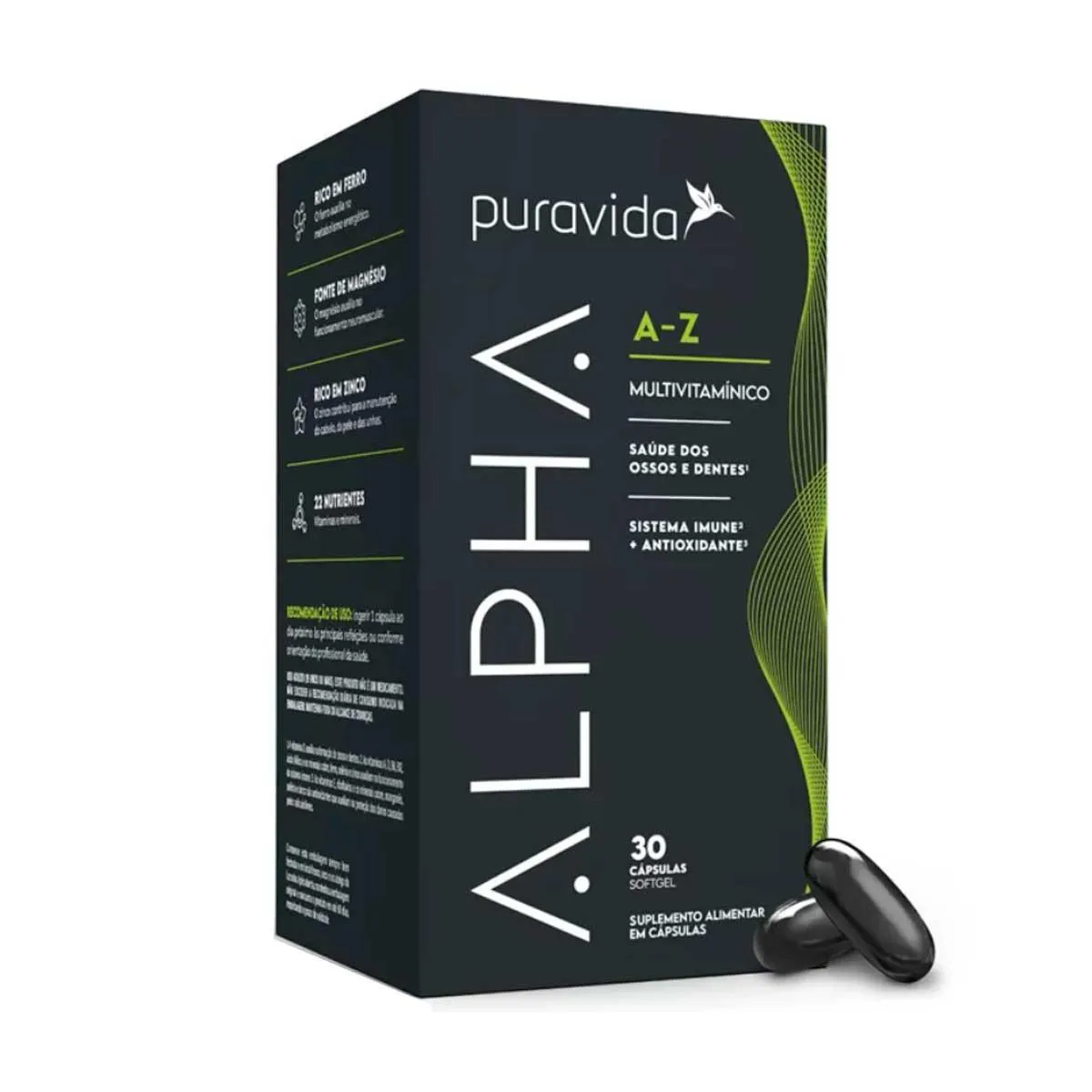 Alpha A-Z Puravida 30 Cápsulas: Veja preço e para que serve | Drogasil