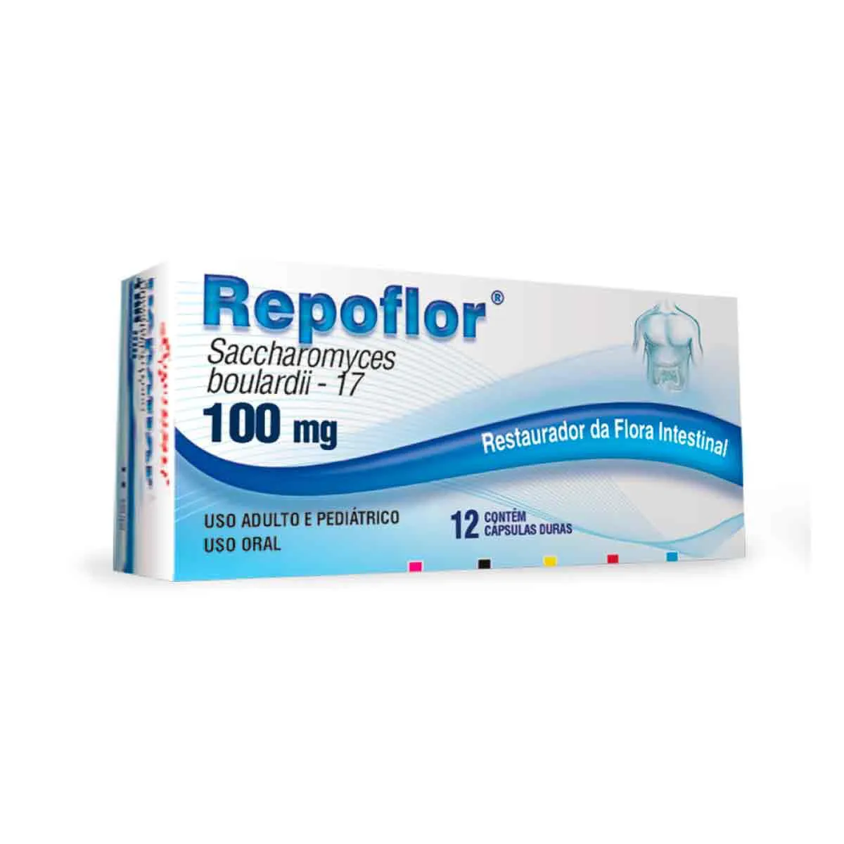 Repoflor 100mg com 12 Cápsulas | Droga Raia