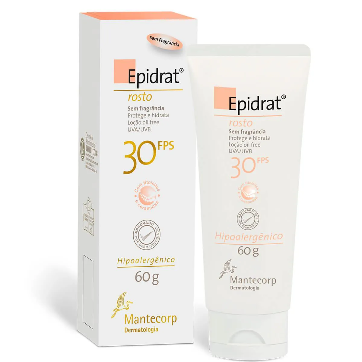 Hidratante Facial Epidrat Rosto Mantecorp FPS 30 com 60g | Droga Raia