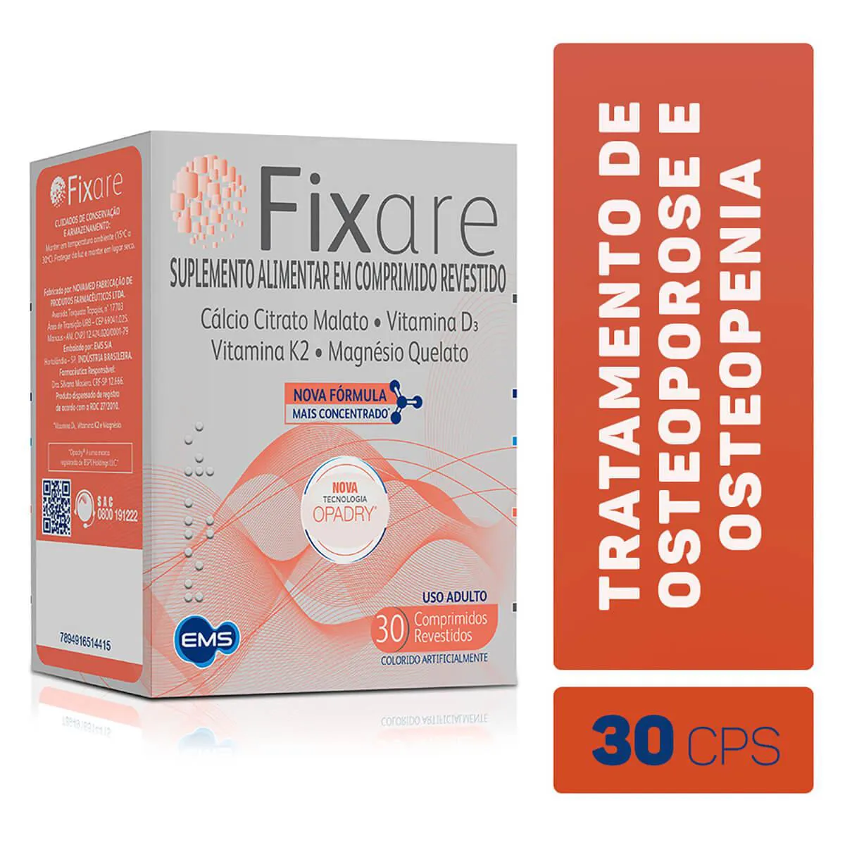 Suplemento Alimentar Fixare EMS 30 comprimidos: melhor preço | Droga Raia