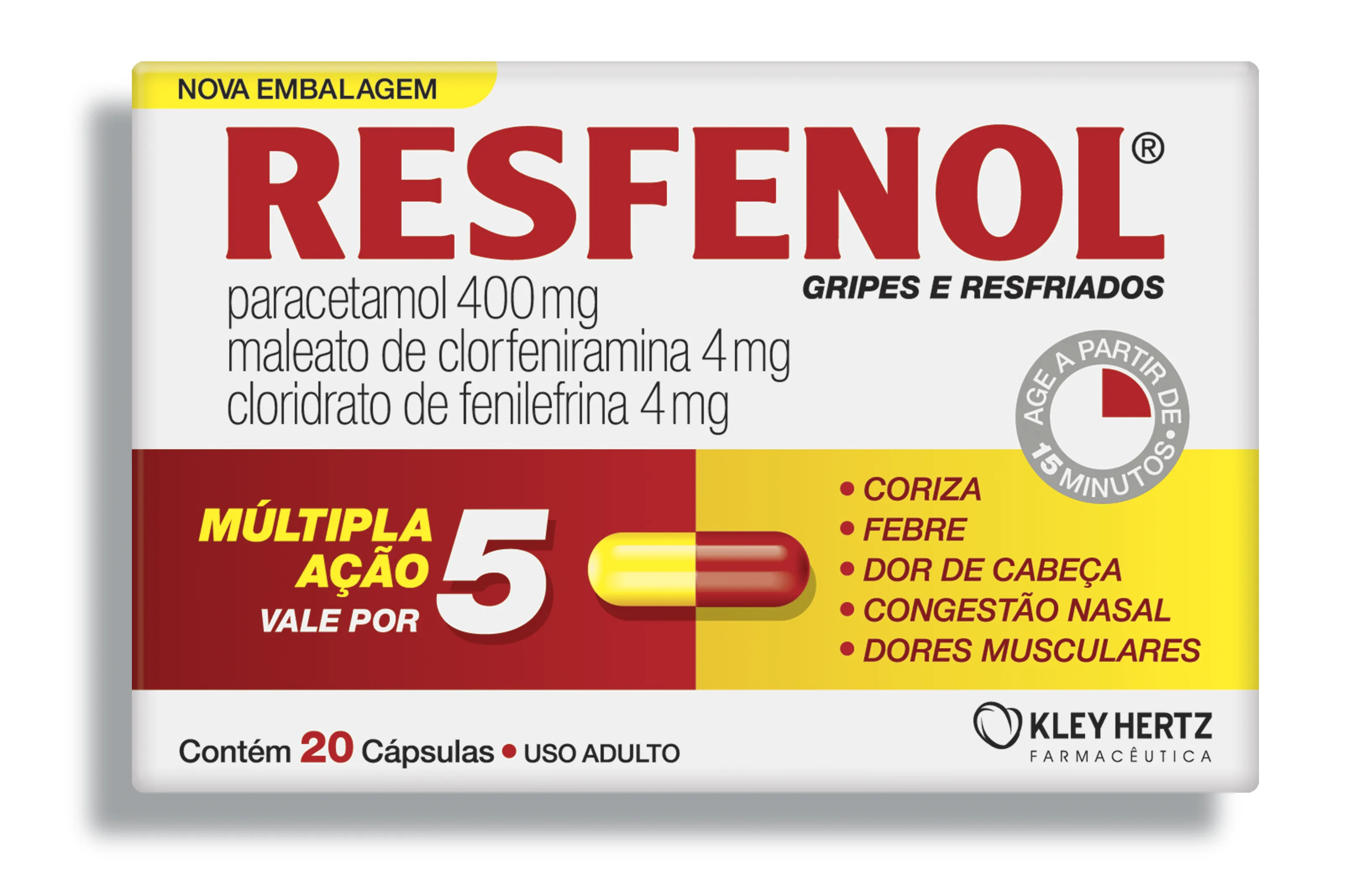 Resfenol 20 cápsulas - Preço e para que serve | Droga Raia