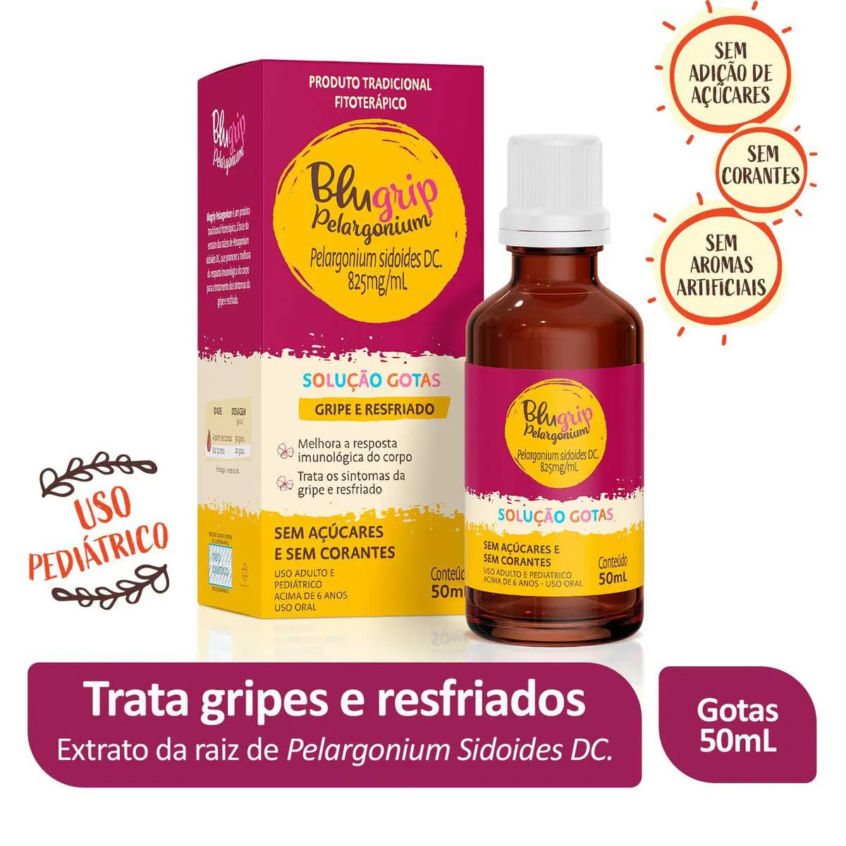 Blugrip Pelargonium Solução Gotas 50ml - Preço e para que serve ...
