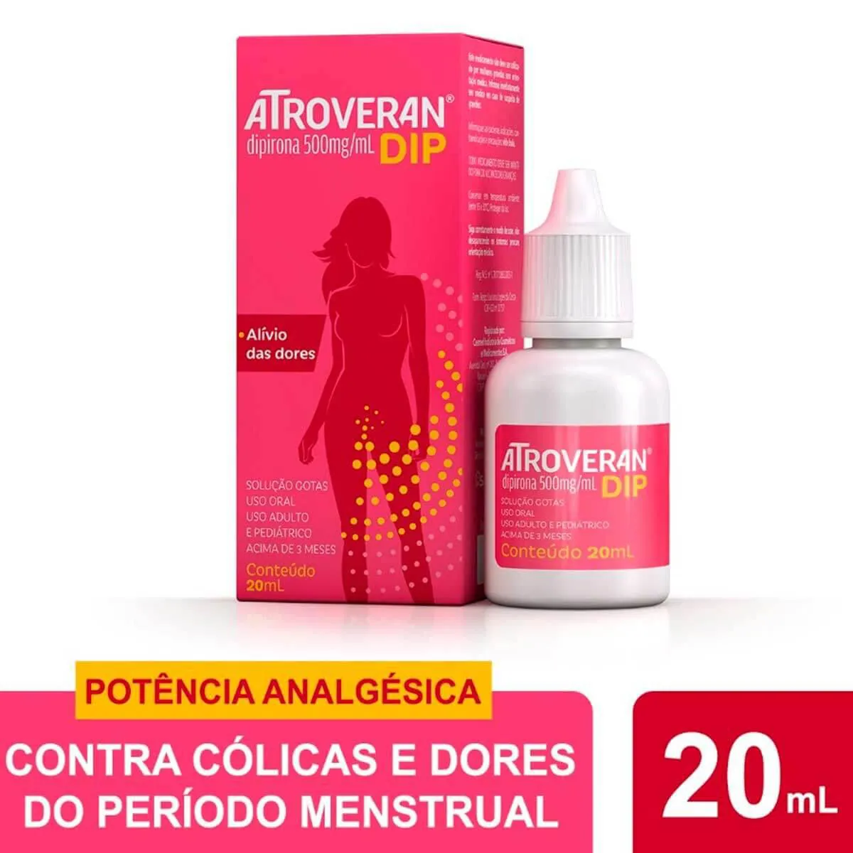 Atroveran Dip 500mg/ml Gotas com 20ml | Drogasil