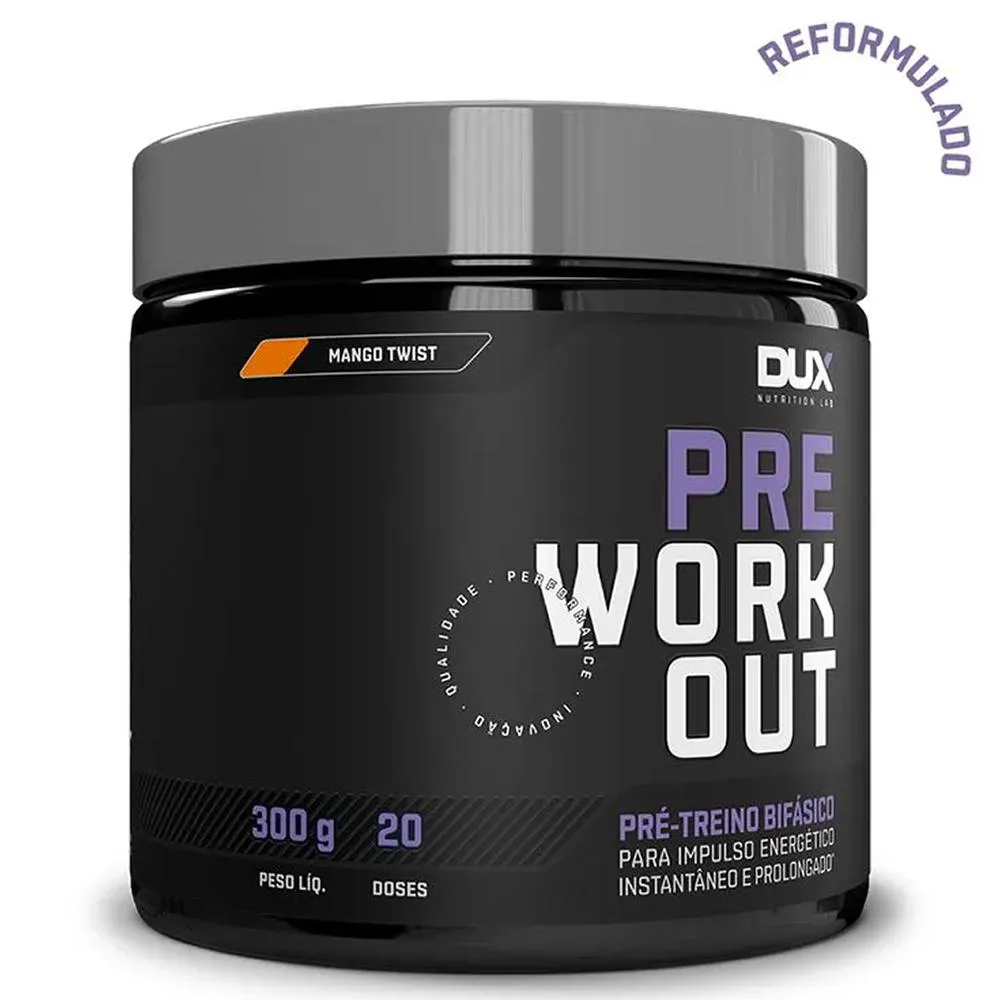 PRé TREINO PRE WORKOUT DUX NUTRITION 300G SABOR:MANGO TWIST | Droga Raia PRé TREINO PRE WORKOUT DUX NUTRITION 300G SABOR:MANGO TWIST | Droga Raia