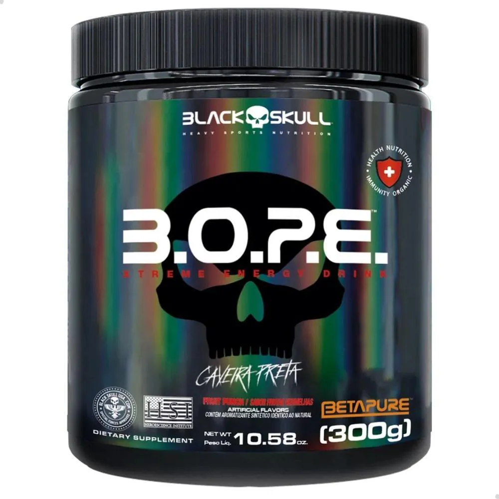 PRE WORKOUT B.O.P.E. XTREME ENERGY DRINK 300G BLACK SKULL Frutas ...