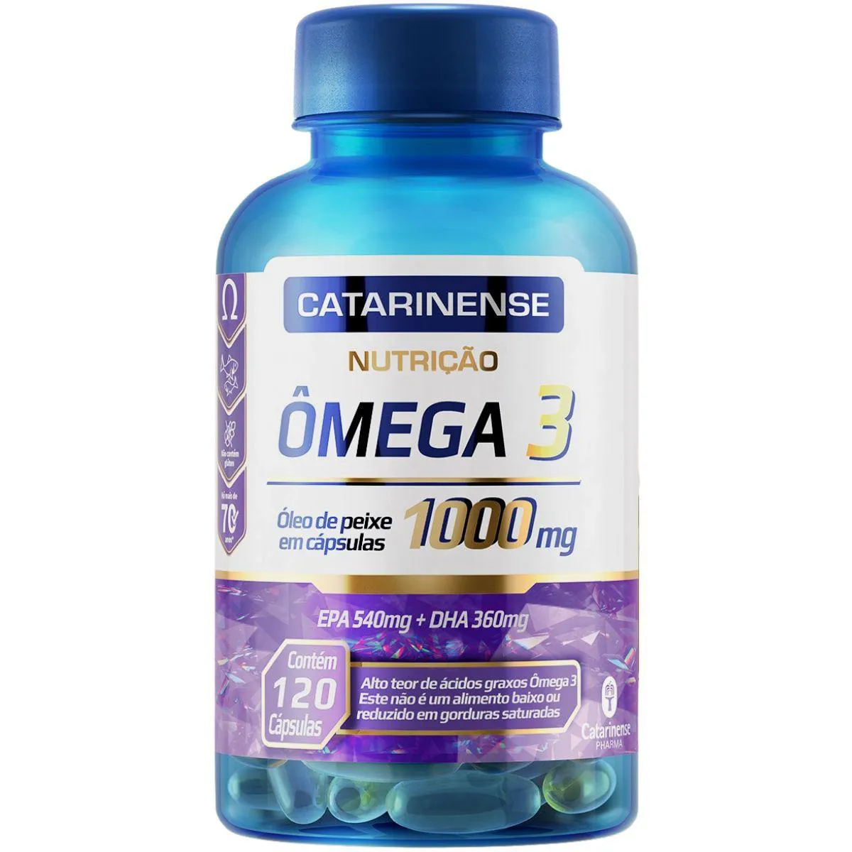 ÔMEGA 3 1000MG - EPA 540MG + DHA 360MG - CATARINENSE 120 CáP - Desconto ...