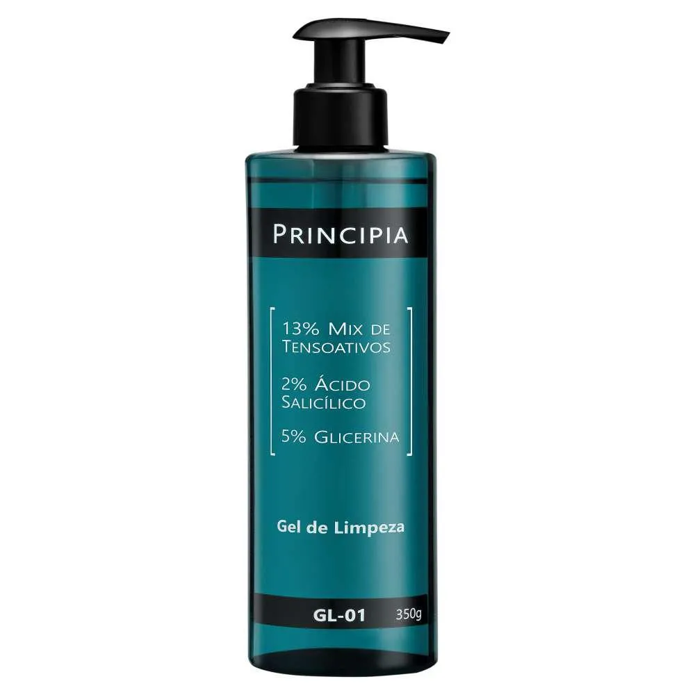 GEL DE LIMPEZA 13% TENSOATIVOS + 2% ÁCIDO SALICíLICO + 5% GLICERINA PRINCIPIA SKINCARE GL-01 COM ...