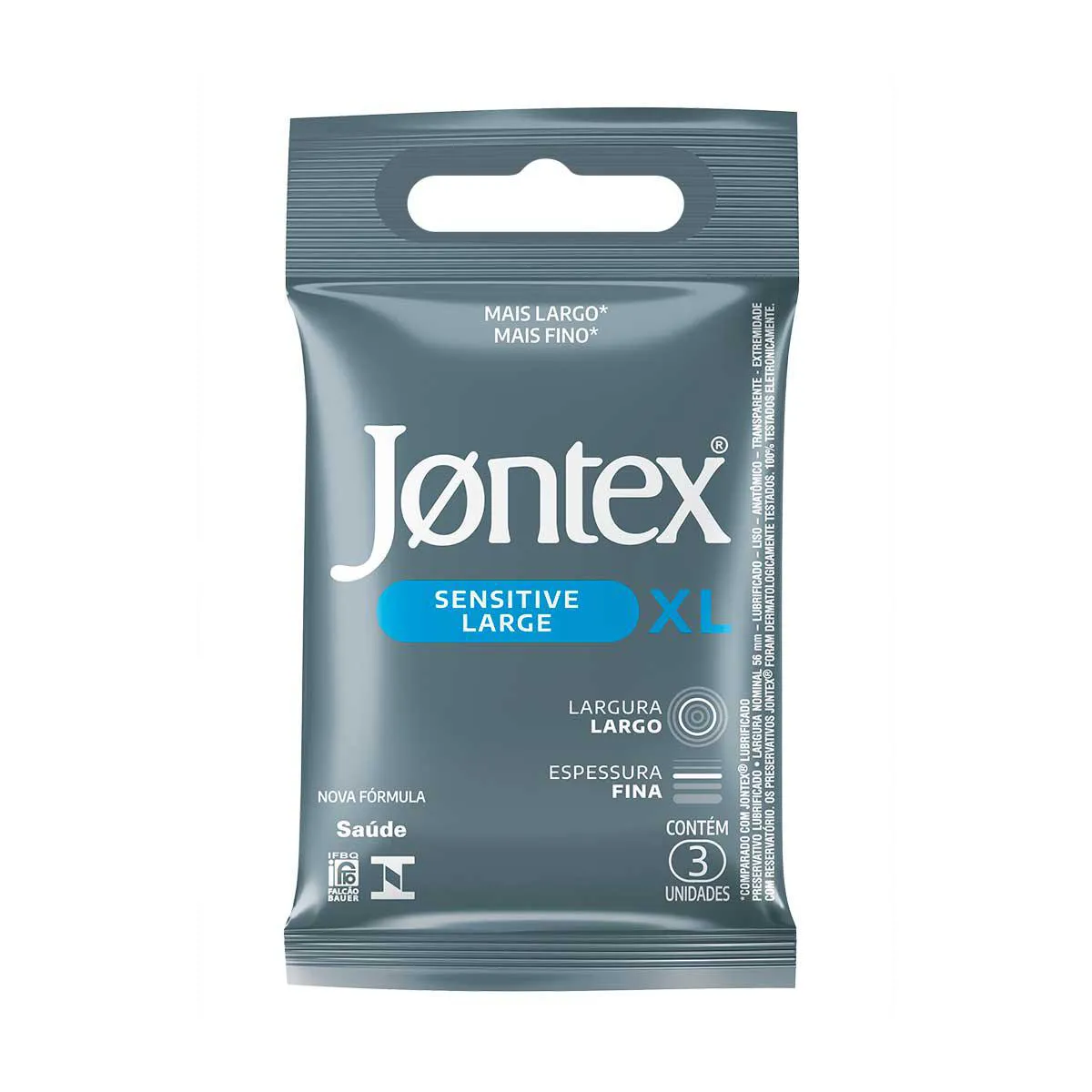 Jontex Sensitive XL 3 unidades Preservativo | Drogasil